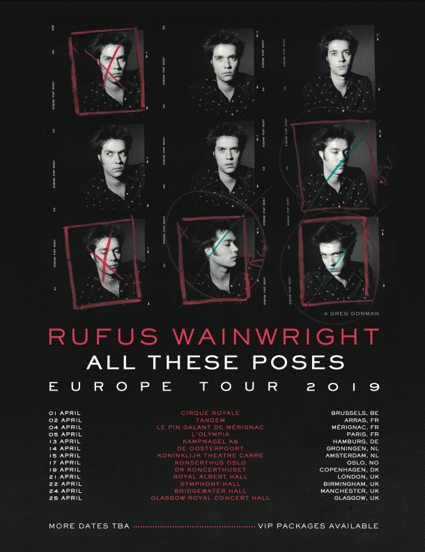 Rufus Wainwright Announces April 2019 UK Tour